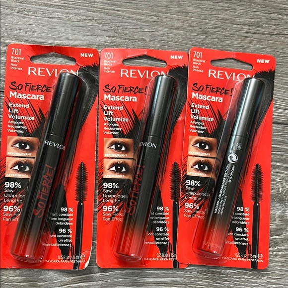 Revlon | Makeup | 3x Revlon So Fierce Mascara Blackest Black Firm Price ...